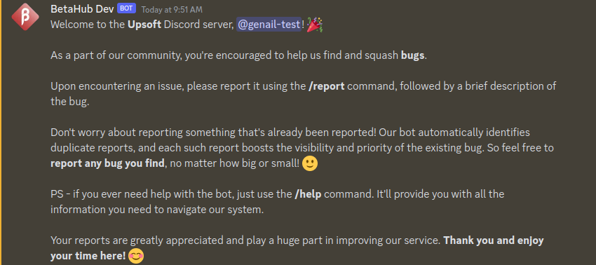 BetaHub: Integrating Discord Bot
